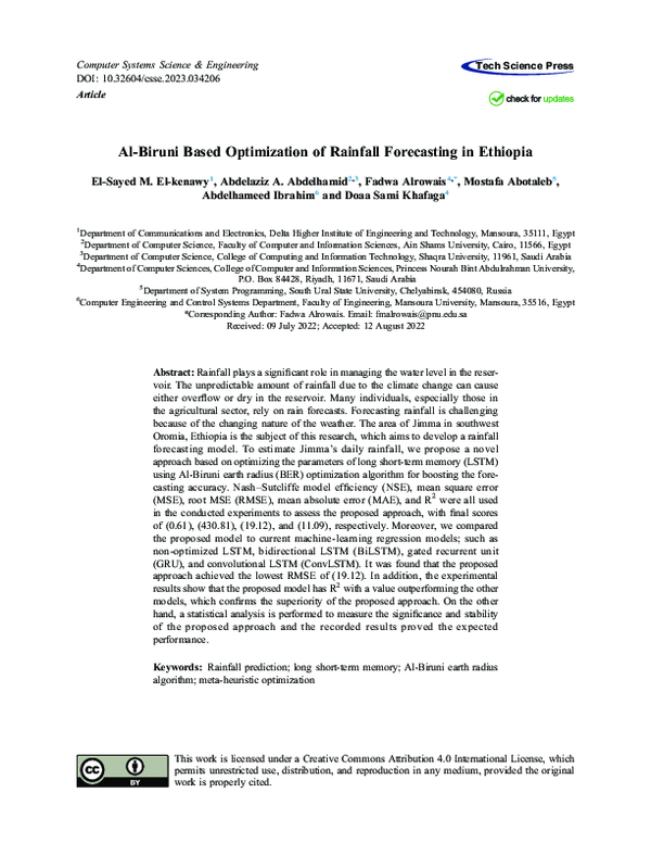(PDF) Optimizing Rainfall Forecasting in Ethiopia