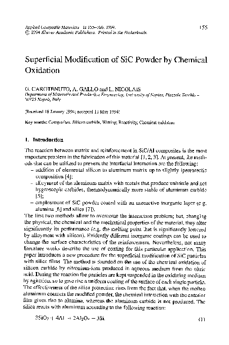 (PDF) Superficial modification of SiC powder by chemical oxidation
