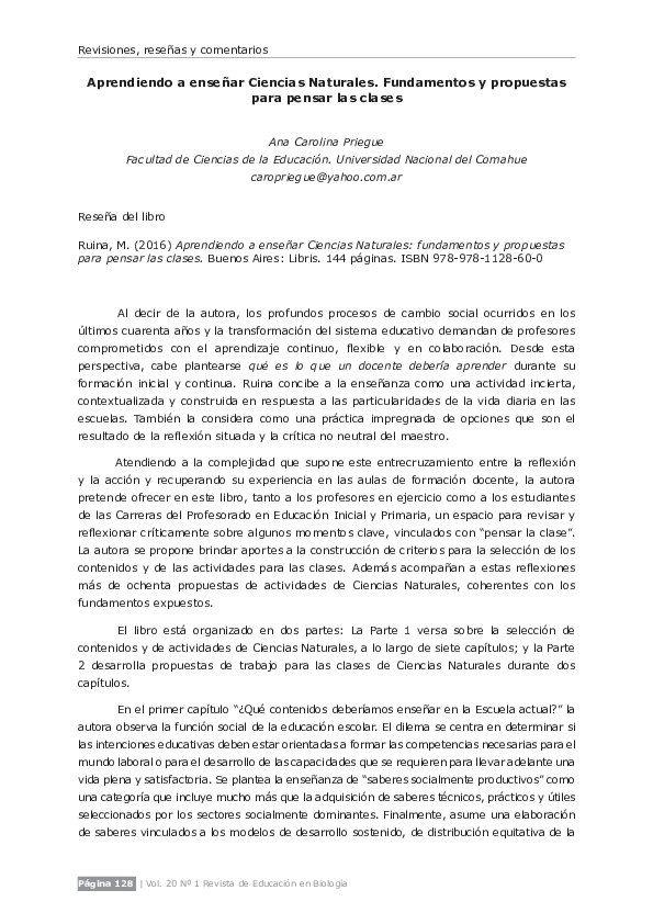(PDF) Aprendiendo a enseñar Ciencias Naturales. Fundamentos y ...