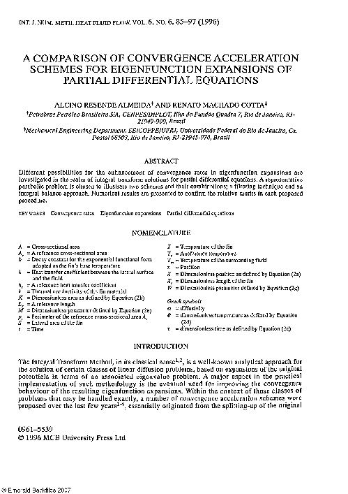 (PDF) A comparison of convergence acceleration schemes for ...