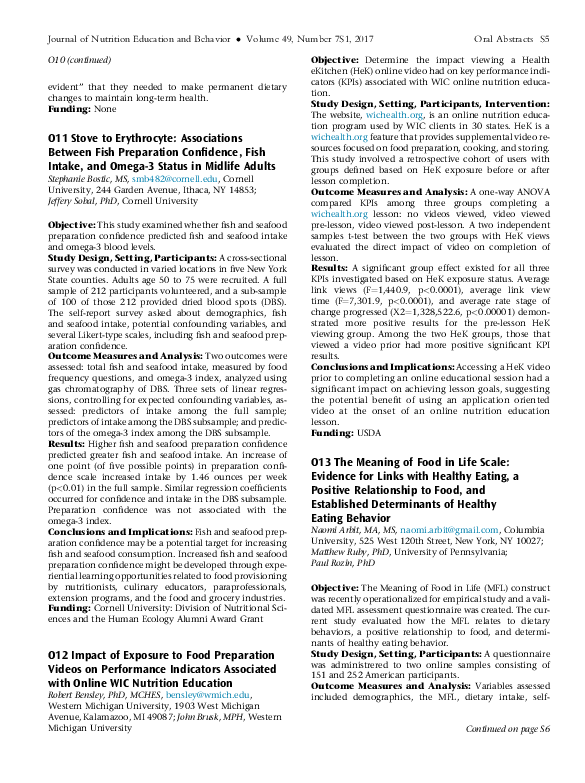 (PDF) The Meaning of Food in Life Scale: Evidence for Links with ...