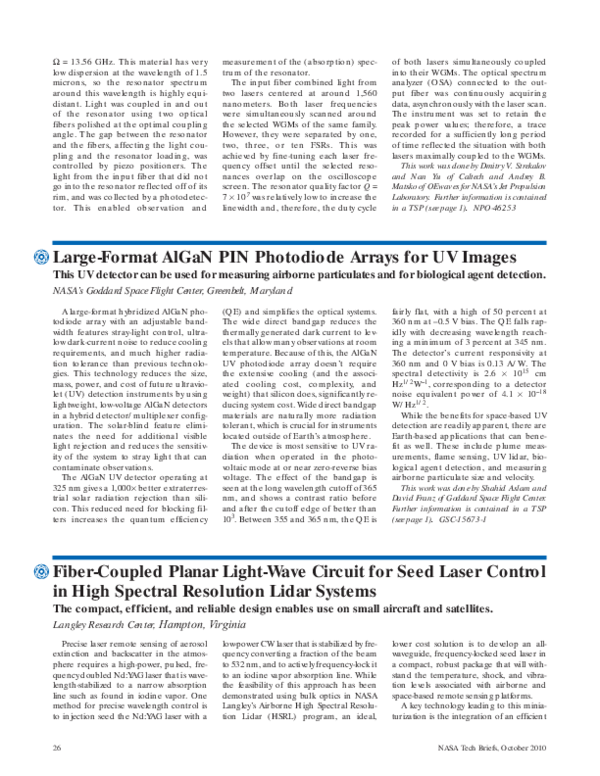 (PDF) Large-Format AlGaN PIN Photodiode Arrays for UV Images