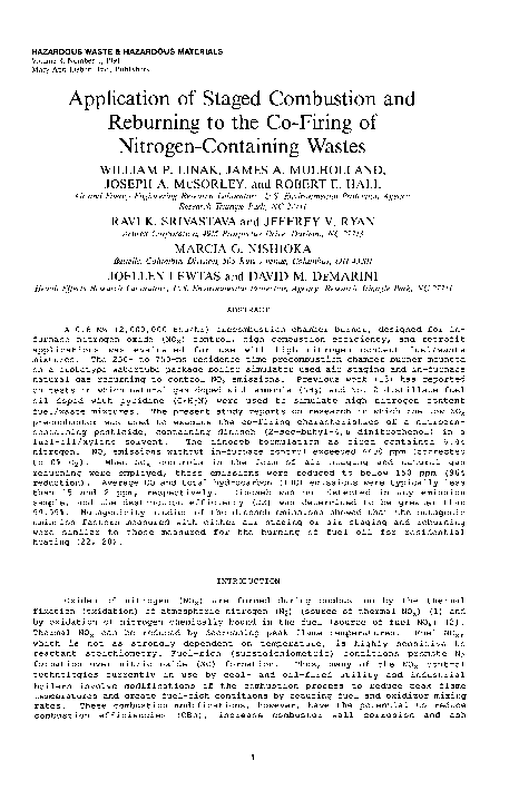 (PDF) Application of Staged Combustion and Reburning to the Co-Firing ...
