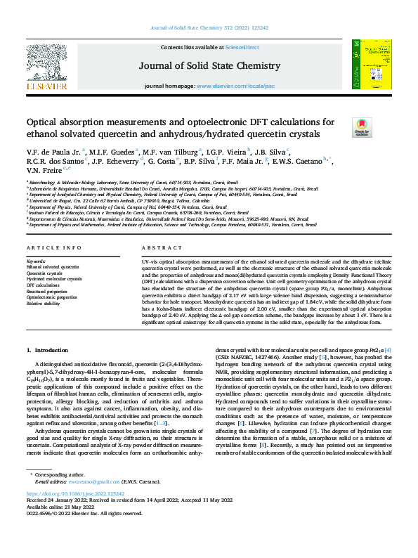 (PDF) Optical absorption measurements and optoelectronic DFT ...
