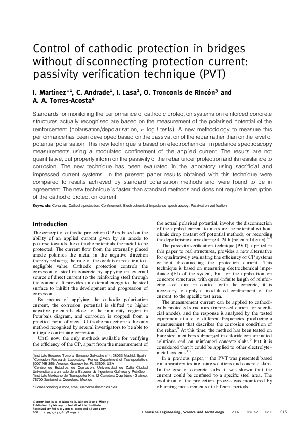 (PDF) Control of cathodic protection in bridges without disconnecting ...