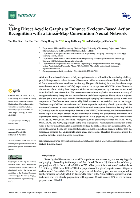 Pdf Using Direct Acyclic Graphs To Enhance Skeleton Based Action Recognition With A Linear Map