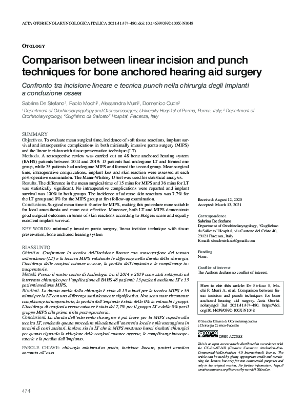 (PDF) Comparison between linear incision and punch techniques for bone ...