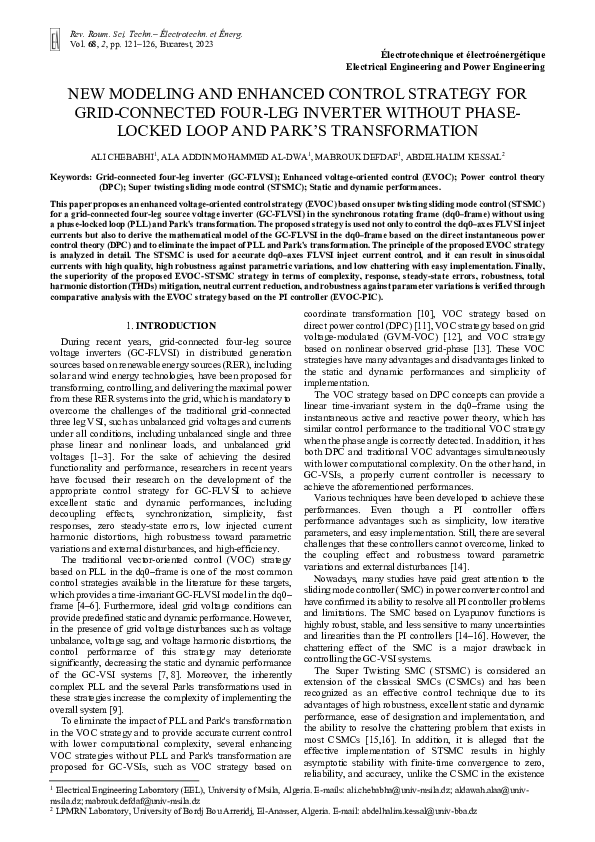 (PDF) New Modeling and Enhanced Control Strategy for Grid-Connected ...