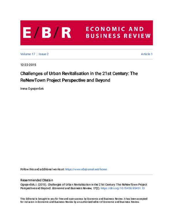 (PDF) Challenges of Urban Revitalisation in the 21st Century: The ...