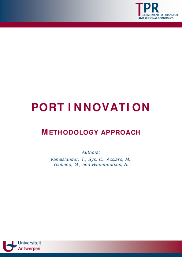 (PDF) Port innovation : methodology approach