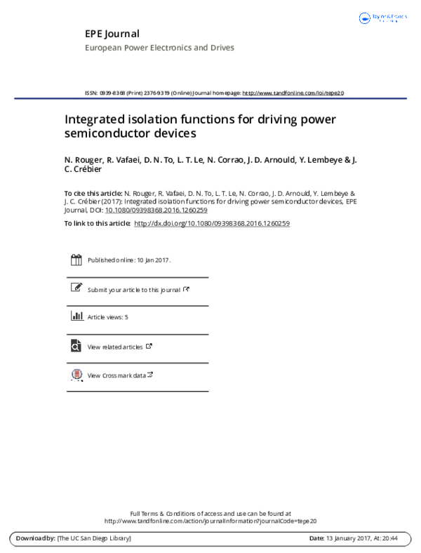 (PDF) Integrated isolation functions for driving power semiconductor ...