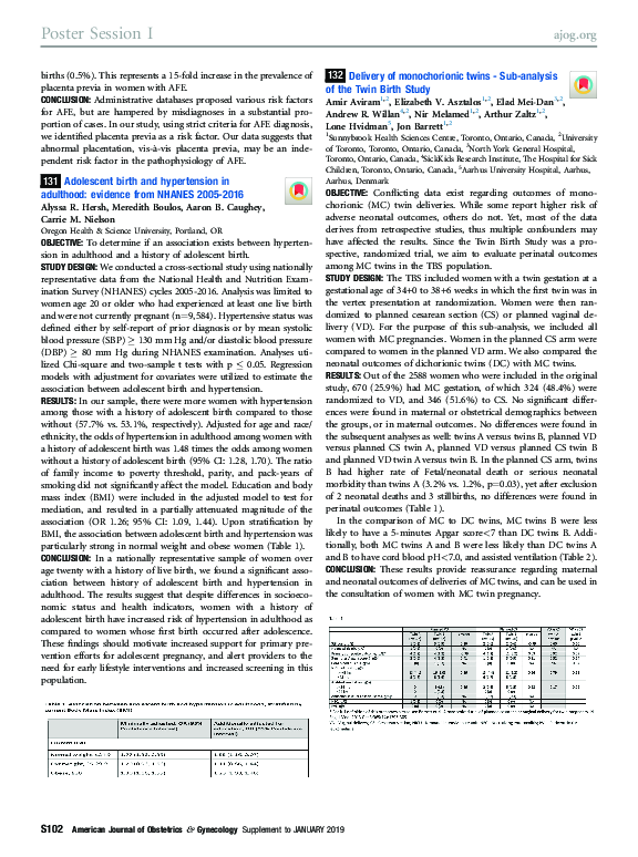 (PDF) 132: Delivery of monochorionic twins - Sub-analysis of the Twin ...
