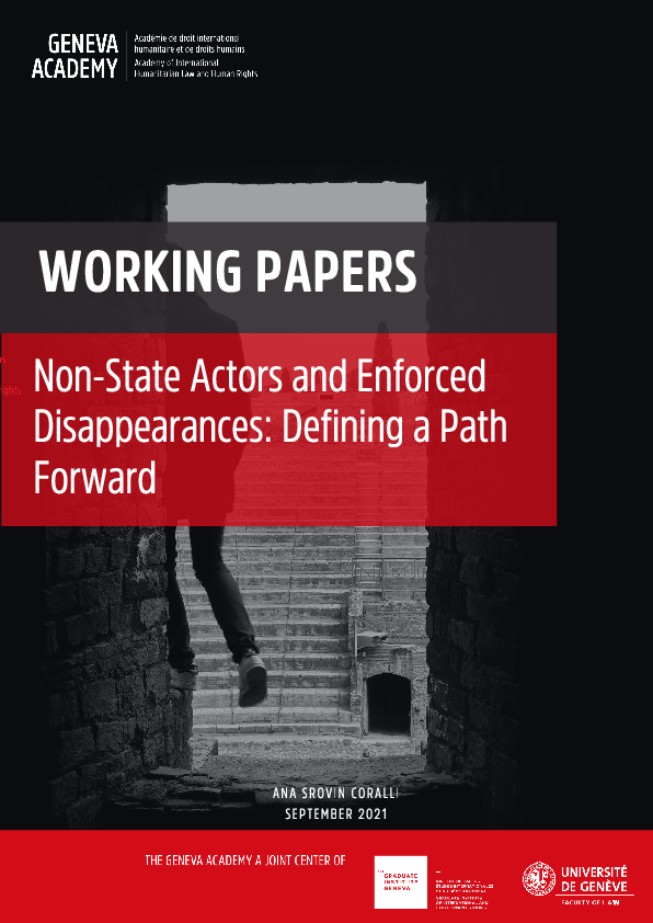 (PDF) Non-State Actors and Enforced Disappearances: Defining a Path Forward