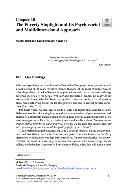 (PDF) The Poverty Stoplight and Its Psychosocial and Multidimensional ...