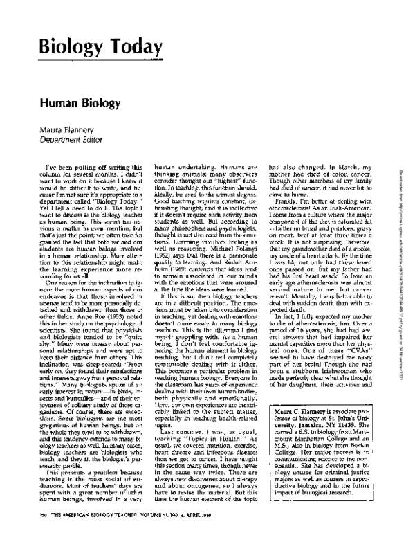 (PDF) Human Biology
