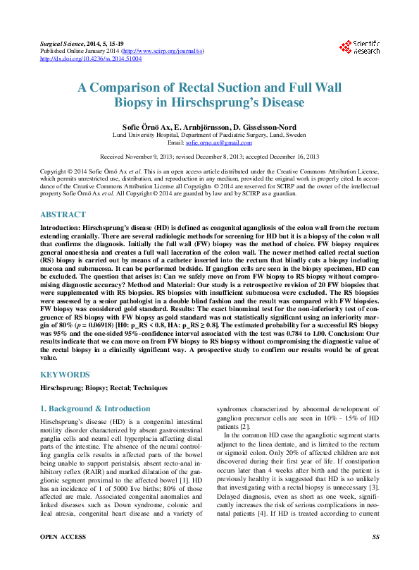 (PDF) A Comparison of Rectal Suction and Full Wall Biopsy in ...
