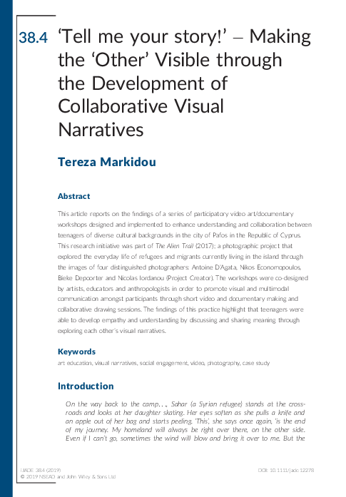 (PDF) ‘Tell me your story!’ – Making the ‘Other’ Visible through the Development of ...