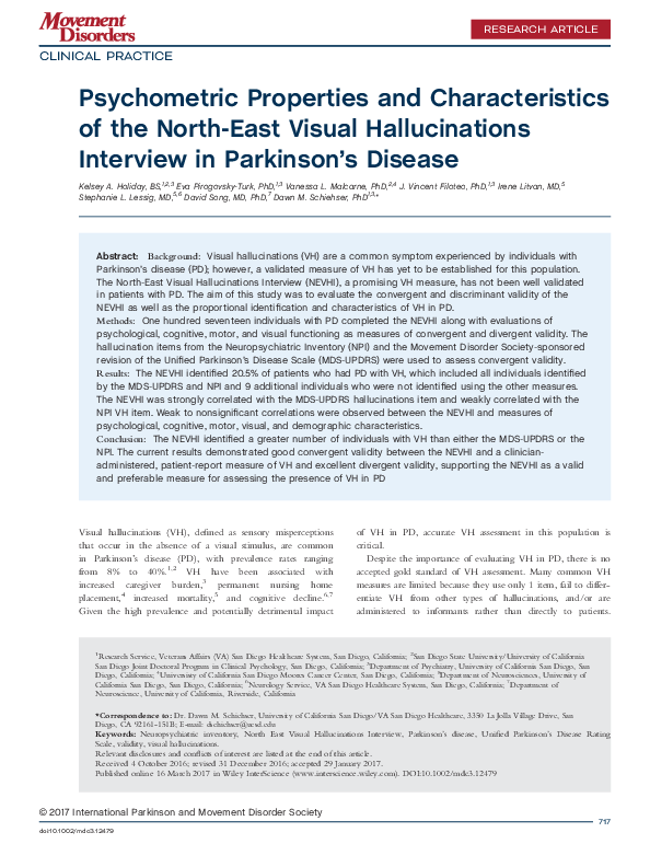 (PDF) Psychometric Properties and Characteristics of the North-East ...