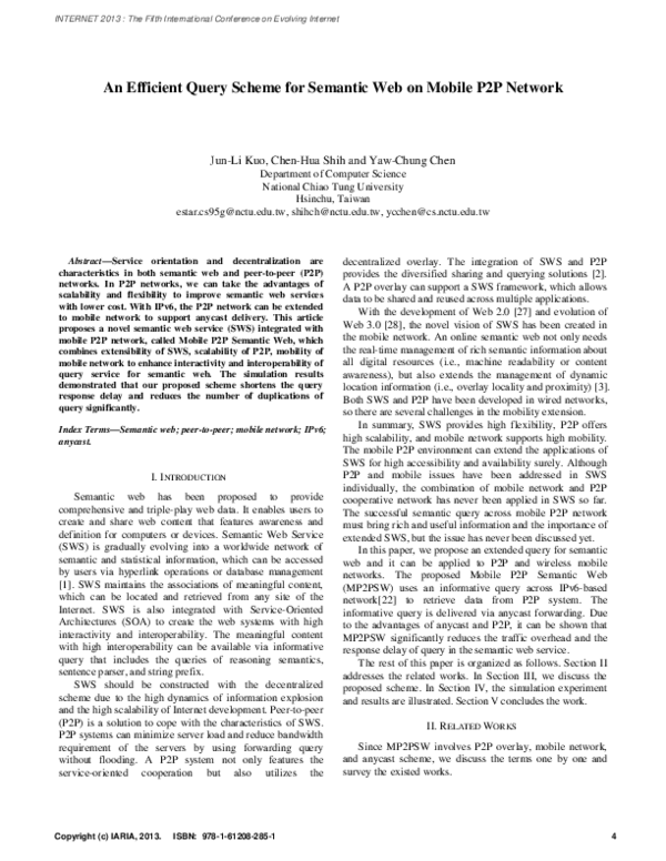 (PDF) Mobile P2P Network Enhancements for Semantic Web Queries