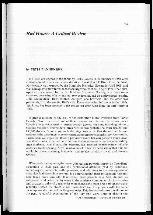 (PDF) Riel House : a critical review