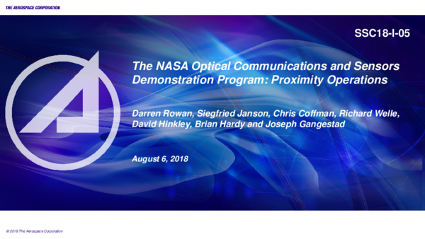 (PDF) The NASA Optical Communications and Sensor Demonstration Program ...