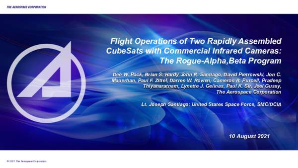 (PDF) Flight Operations of Two Rapidly Assembled CubeSats with Commercial Infrared Cameras: The ...