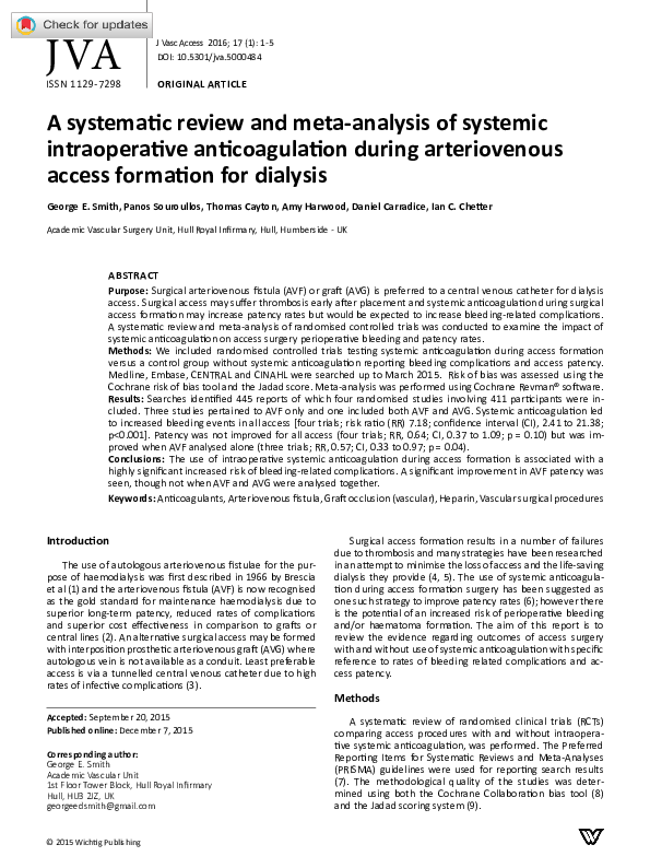 (PDF) A Systematic Review and Meta-Analysis of Systemic ...