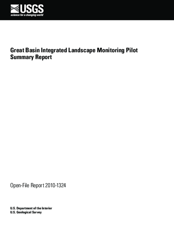 (PDF) Great Basin Integrated Landscape Monitoring Pilot Summary Report ...