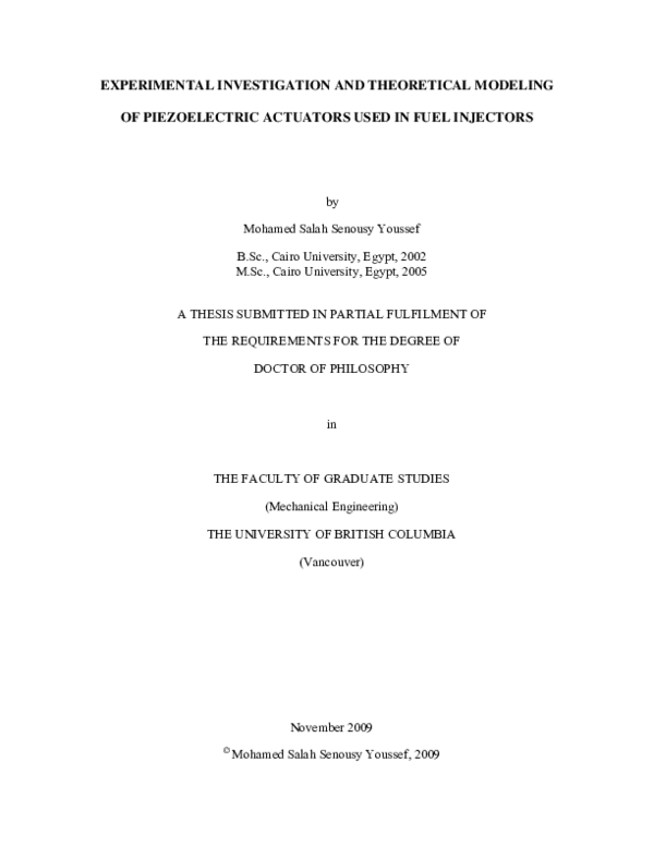 Pdf Experimental Investigation And Theoretical Modeling Of Piezoelectric Actuators Used In