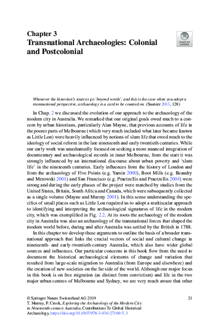 (PDF) Transnational Archaeologies: Colonial and Postcolonial