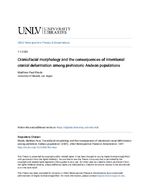 (PDF) Craniofacial morphology and the consequences of intentional ...