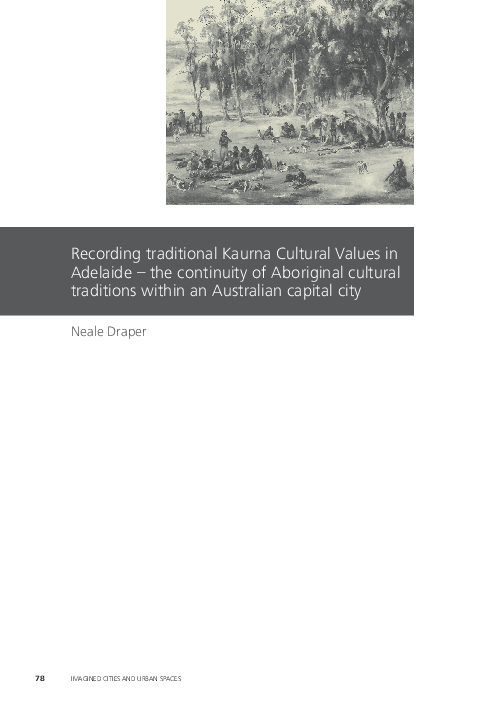 (PDF) Recording traditional Kaurna cultural values in Adelaide - the ...