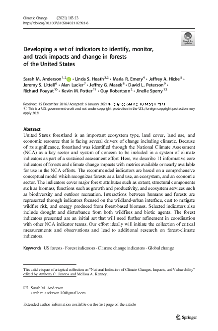 (PDF) Developing a set of indicators to identify, monitor, and track ...