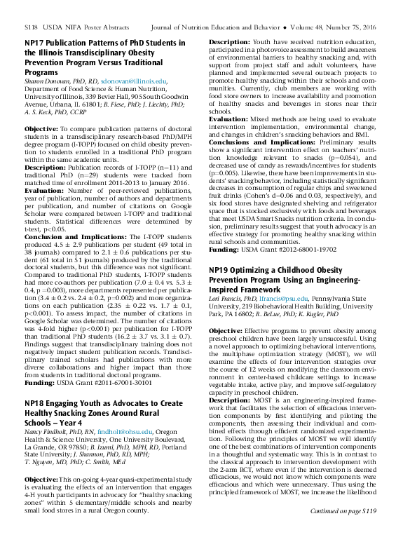 (PDF) Optimizing a Childhood Obesity Prevention Program Using an ...