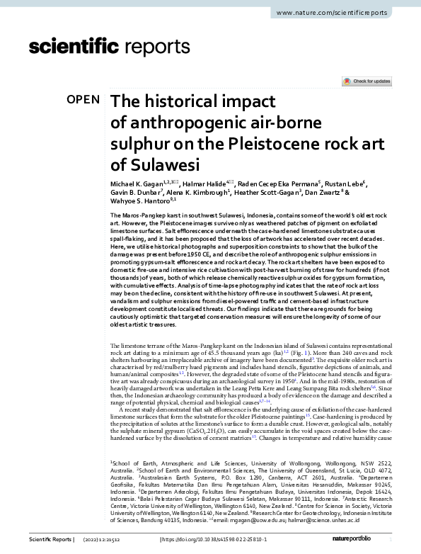 (PDF) The historical impact of anthropogenic air-borne sulphur on the ...
