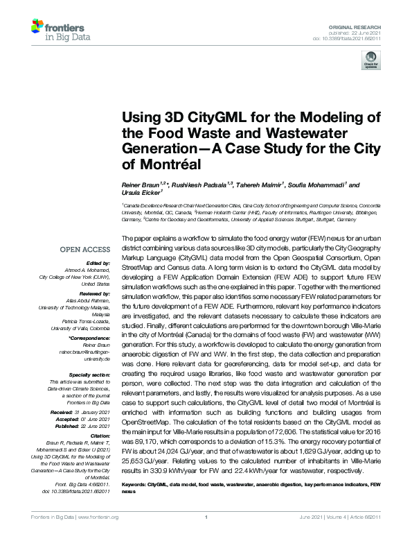 (PDF) Using 3D CityGML for the Modeling of the Food Waste and Wastewater Generation—A Case Study ...
