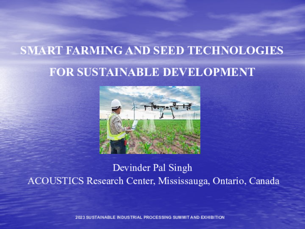 (PPT) Smart Farming and Seed Technologies for Sustainable Development