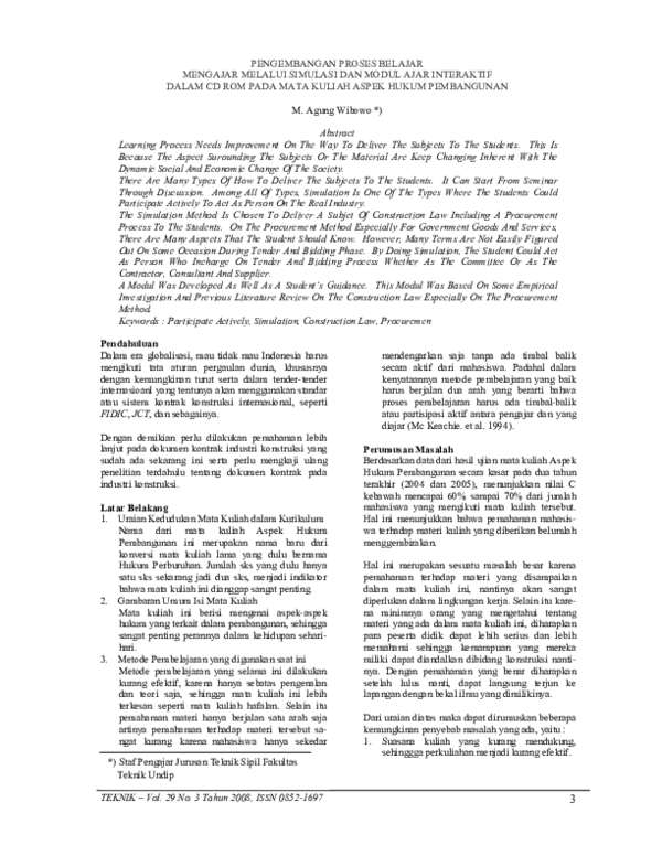 (PDF) Pengembangan Proses Belajar Mengajar Melalui Simulasi Dan Modul Ajar Interaktif Dalam Cd ...