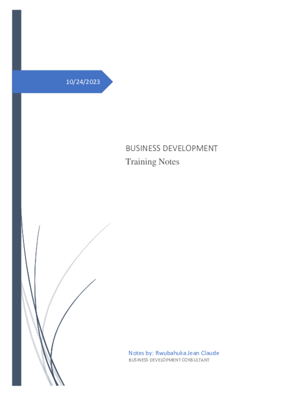 (PDF) Business Development Essentials Notes Public