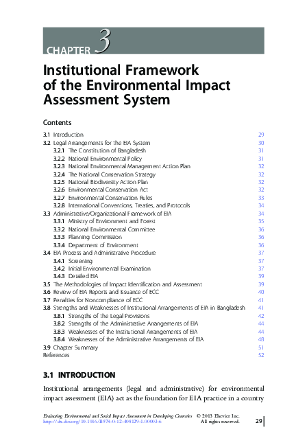 (PDF) Evaluating Environmental and Social Impact Assessment: Framework ...