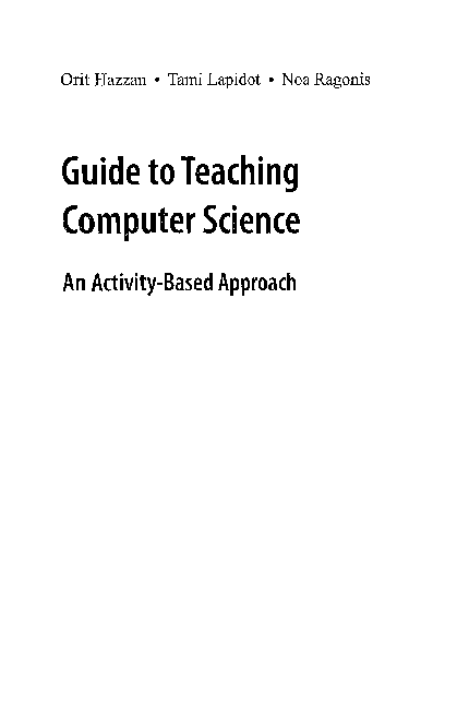 (PDF) Guide to Teaching Computer Science: An Activity-Based Approach