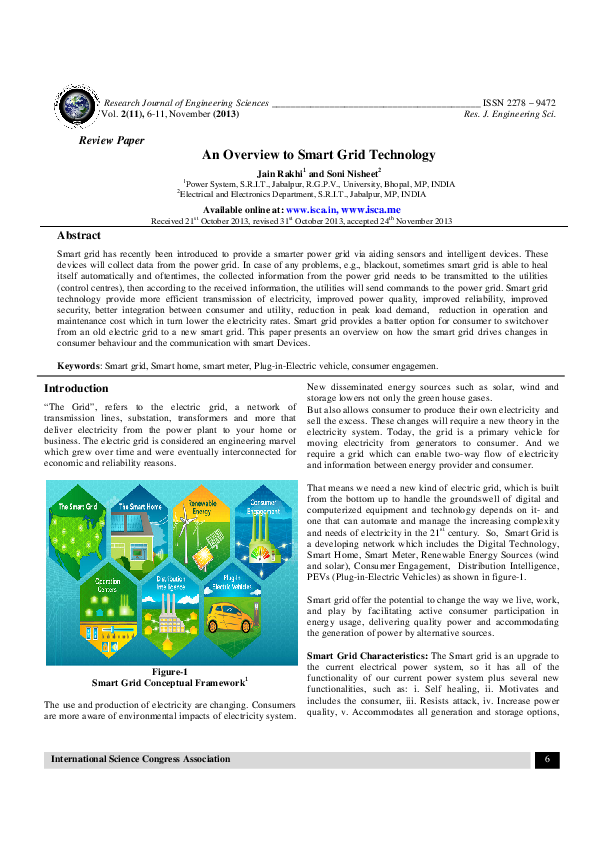 (PDF) An Overview to Smart Grid Technology