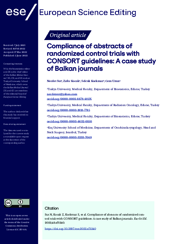 (PDF) Compliance of abstracts of randomized control trials with CONSORT ...