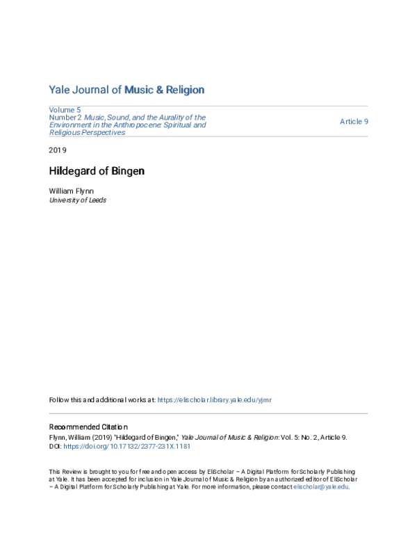 (PDF) Hildegard of Bingen