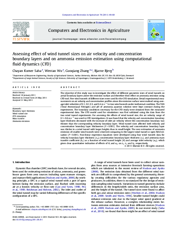 (PDF) Assessing effect of wind tunnel sizes on air velocity and concentration boundary layers ...