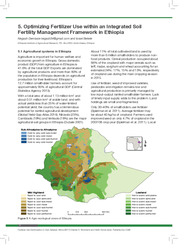 (PDF) Optimizing Fertilizer Use within an Integrated Soil Fertility ...