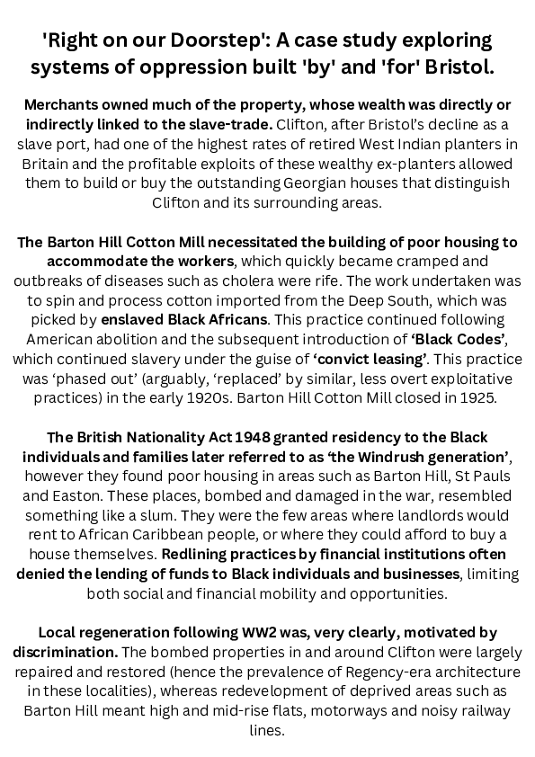 (PDF) Barton Hill / Clifton Case Study and Addendum