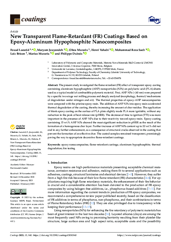 (PDF) New Transparent Flame-Retardant (FR) Coatings Based on Epoxy ...