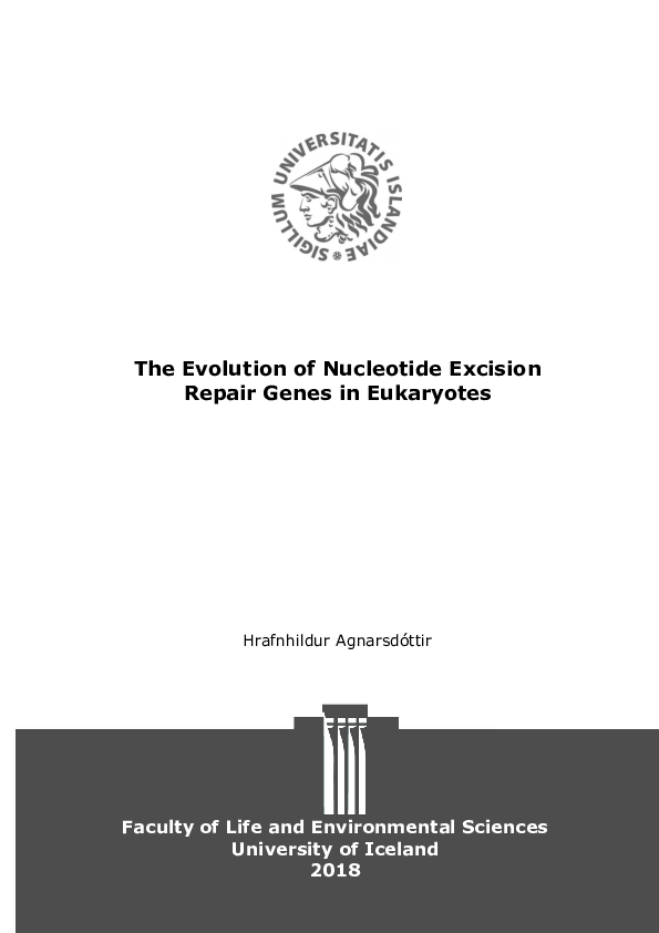 (PDF) The Evolution of Nucleotide Excision Repair Genes in Eukaryotes ...