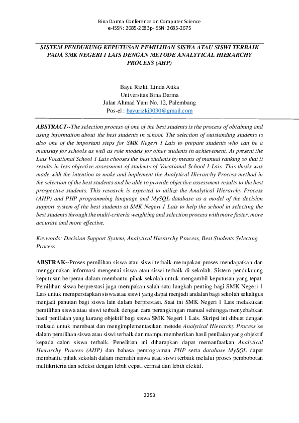 (PDF) Sistem Pendukung Keputusan Pemilihan Siswa Atau Siswi Terbaik Pada SMK Negeri 1 Lais ...